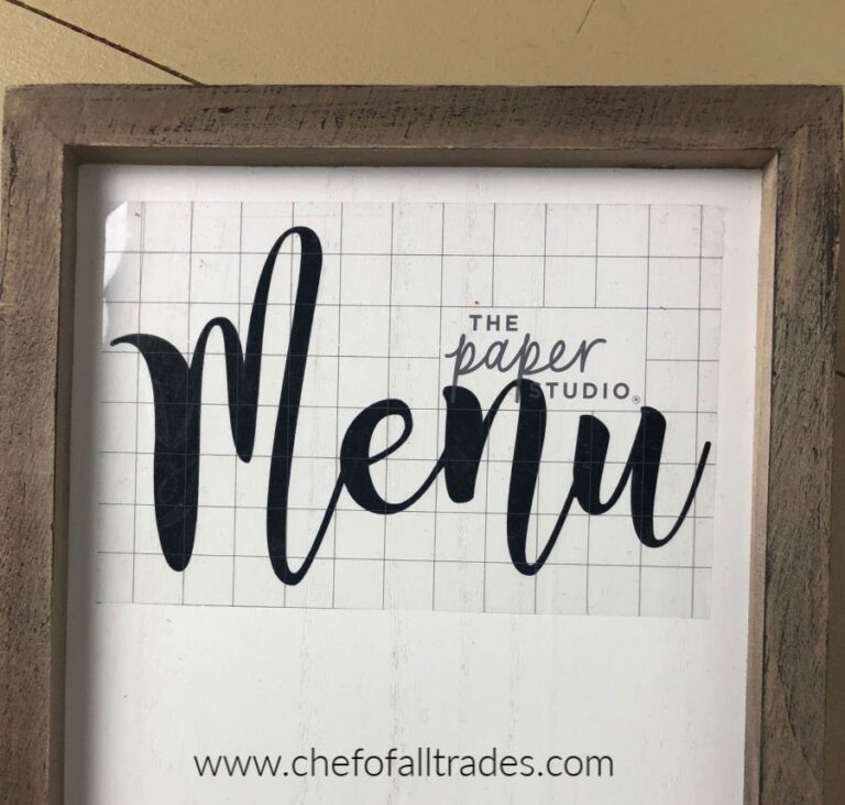 DIY Menu Board Tutorial - Chef of All Trades - DIY & Crafting