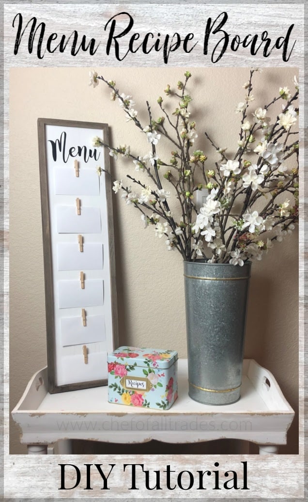 DIY Menu Board Tutorial - Chef of All Trades - DIY & Crafting